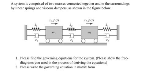 Solved A System Is Comprised Of Two Masses Connected