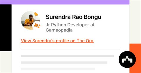 Surendra Rao Bongu Jr Python Developer At Gameopedia The Org