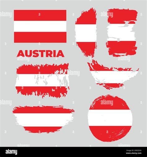 Grunge Flag Of Austria Austria Flag With Grunge Texture Vector