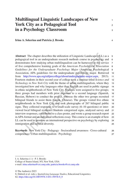 PDF 2023 CHAPTER 9 Multilingual Linguistic Landscapes Of New York