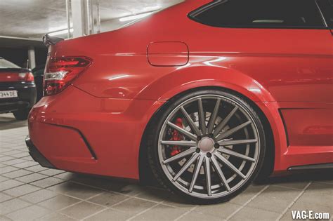Custom Red Mercedes C Class Treated To Carbon Fiber Gallery