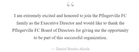 Pflugerville Fc Welcomes New Executive Director Daniel Benito Alcala — Pflugerville Fc And Paysl