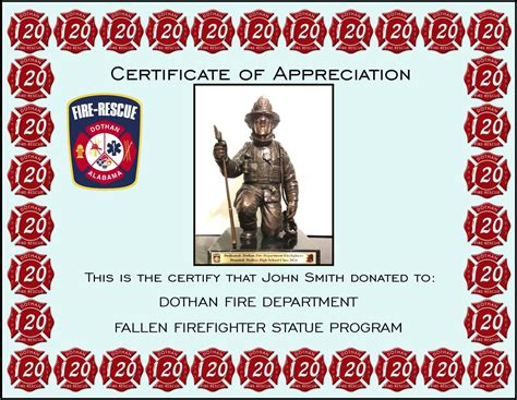 Bronze Personalized Fallen Firefighter Statue