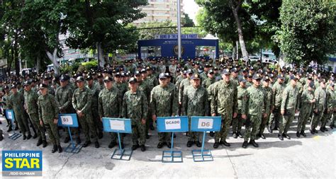 Philippine Members Of The Manila Police District Mpd Receive
