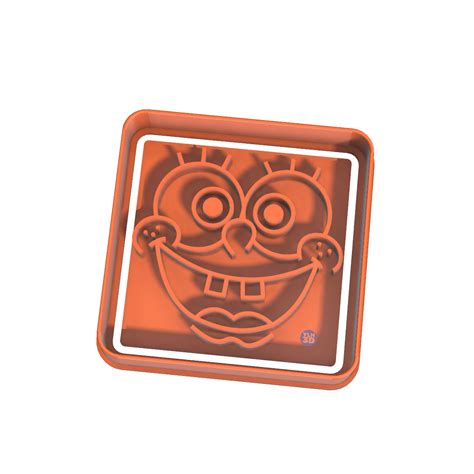 Obj File Cookie Cutter Cookie Cutter Bob Sponge Bob Sponge Face・model