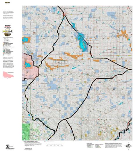 Montana Elk Hunting District 444 Land Ownerhip Map By Montana Huntdata