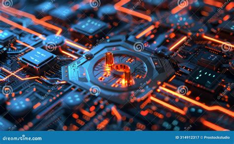 Advanced Circuitry And Chipset Close Up Stock Image Image Of Processor Digital 314912317