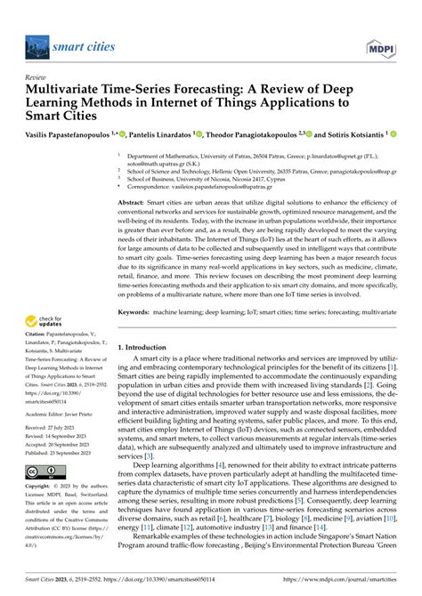 pdf multivariate time series forecasting a review of deep learning methods in internet of