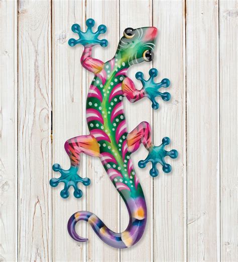 Luster Gecko Wall Decor 18 Greenpink Wall Decor Art T