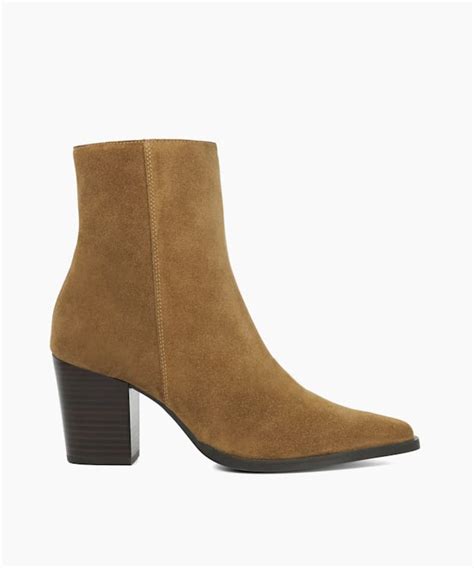 Paxten Sand Suede Western Ankle Boots Dune London