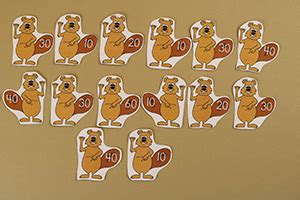 File Folder Gamesbusy Beavers Counting By Tens File Folder Game