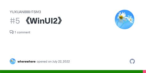 《winui2》 · Issue 5 · Yuxuan888fsm3 · Github