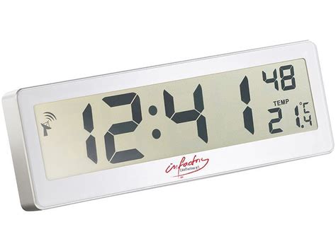 Kompakte Funkuhr Mit Riesigem Lcd Display And Temperatur Anz Neu Und