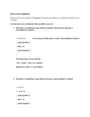 CS Unit Assignment Docx Discussion Assignment Section Of Your Textbook Debugging