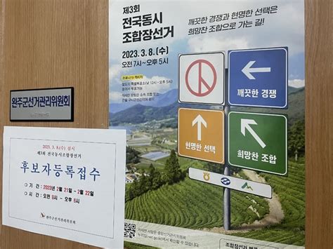 후보 등록 시작 조합장 선거 본격화