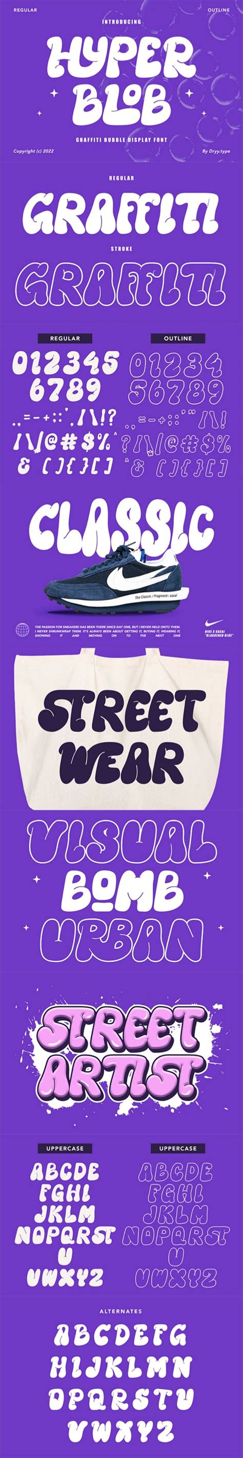 Hyper Blob Bubble Font Graphic Design Art Logo Design Bubble