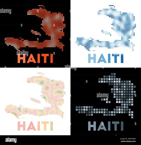 Haiti Map Collection Of Maps Of Haiti In Dotted Style Borders Of The