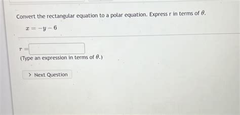 Convert The Rectangular Equation To A Polar Studyx