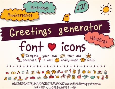 Hand Script Letters Typeface And Symbols Vector Image