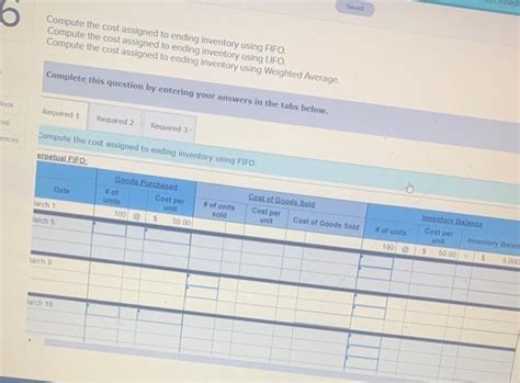 Compute The Cost Assigned To Ending Inventory Using Chegg