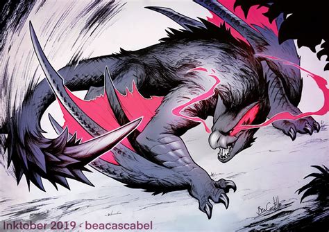 Inktober Day 19 Nargacuga ··⠀ Nº 2 On My Cascabel