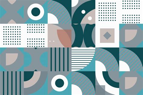 Stylish Modern Geometry Shapes Seamless Pattern It Consists Of A Polyhedron Such As A Circle