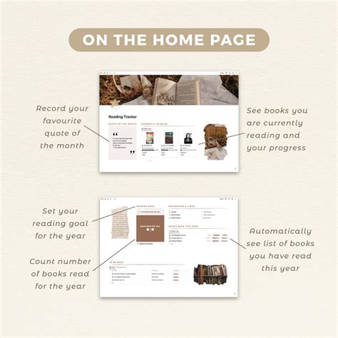 notion reading tracker template books tracker notion library warm