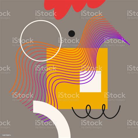 다양한 모양의 현대 기하학적 구성 디자인에 대한 일러스트레이션 추세 차트의 추상적 배경입니다 가상현실에 대한 스톡 벡터 아트 및