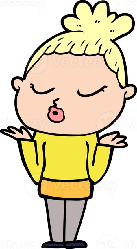 Cartoon Calm Woman 44288088 Png