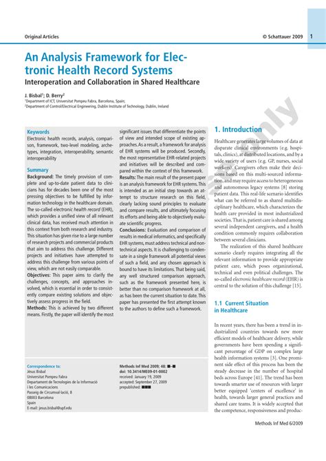 pdf an analysis framework for electronic health record systems