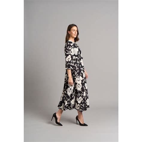 Charlotte Maxi Dress Black Floral Chapter London Wolf And Badger