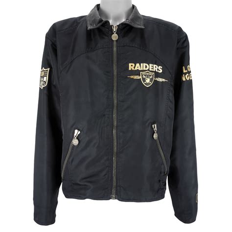 Vintage Nfl Campri Teamline Los Angeles Raiders Zip Up Jacket 1990