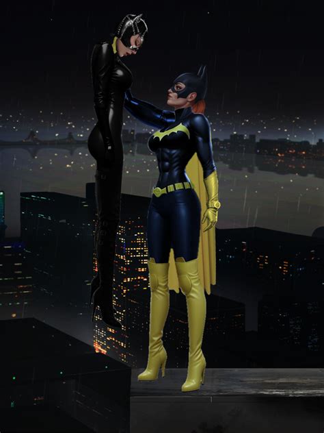 Batgirl Vs Catwoman Throatlift By Jfzons On Deviantart