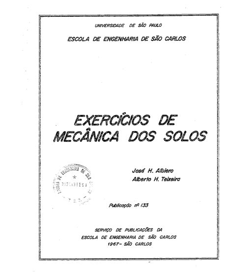 Exercícios Resolvidos Exercícios Mecânica Dos Solos Docsity