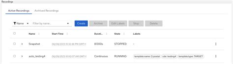 Chapter 4 Creating A Jfr Recording With Cryostat Red Hat Build Of