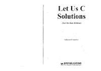 Let Us C Solutions By Yashavant Kanetkar PDF PDFCOFFEE