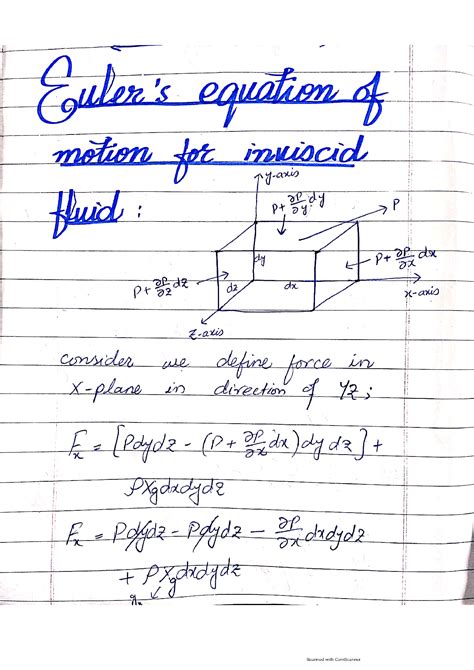 Eulers Equation Of Fluid Motion At Phyllis Lange Blog