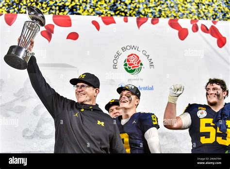 Pasadena CA 1st Jan 2024 Michigan Wolverines Head Coach Jim