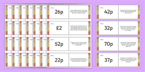 2 Step Money Word Problem Loop Cards Teacher Made Twinkl