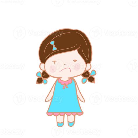Angry Face Girl Character 9896451 Png
