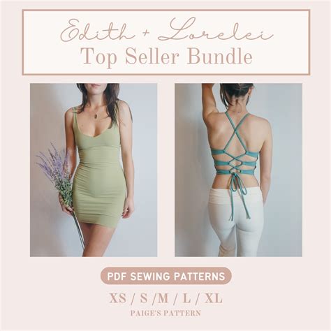 Crop Top Pattern Mini Dress Pattern Bundle Digital PDF Sewing Pattern Sizes XS XL Sexy Dress