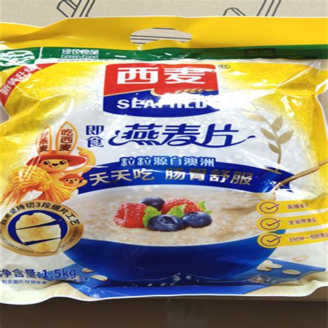 西麦纯燕麦片1500gx3袋原味即食谷物冲饮早餐代餐食品虎窝淘