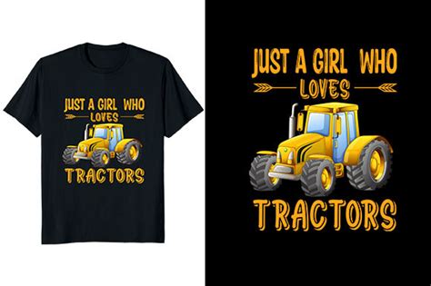 Just A Girl Who Loves Tractors Graphic By Aynul Tees · Creative Fabrica