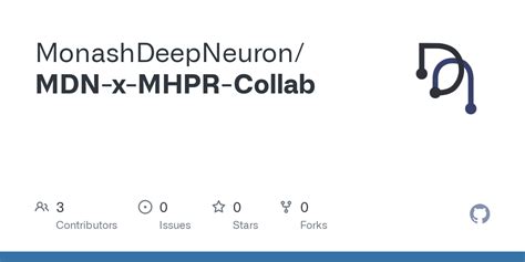 GitHub MonashDeepNeuron MDN X MHPR Collab