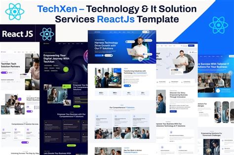 Techxen It Solution Services Reactjs Template Site Templates Landing Page Templates Ft