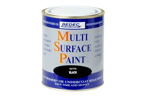 Bedec Multi Surface Paint Satin Black Ml Eakers Diy