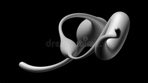 3d Render Abstract Amorphous Tangled Shape Isolated On Black