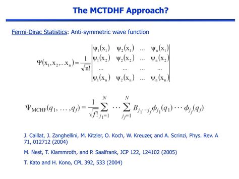 Ppt Multilayer Formulation Of The Multi Configuration Time Dependent