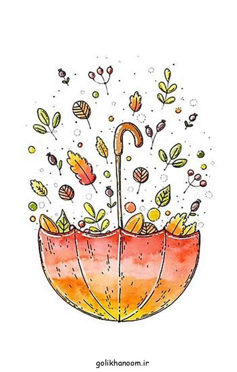 نقاشی پاییز اسان 2024؛ 15 مدل که با مدادرنگی اجرا شده و زیبایی خاص داره