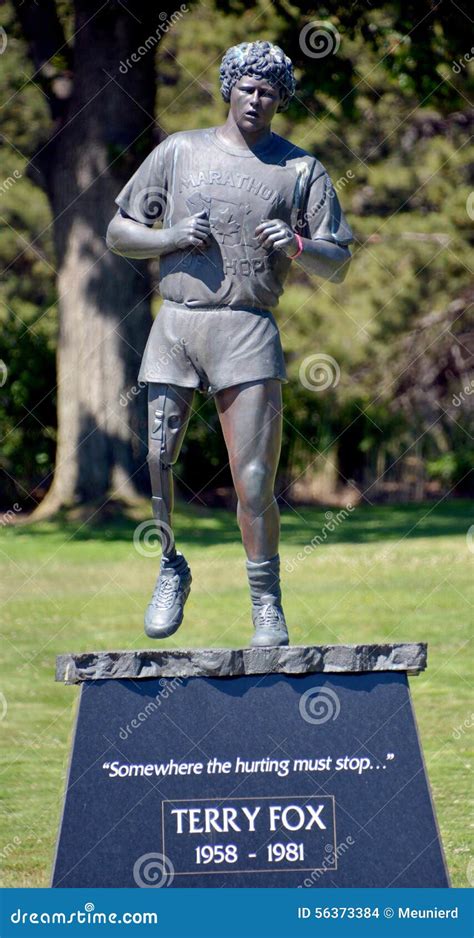 Statue Of Terry Fox Editorial Stock Image Image Of Hypertrophy 56373384